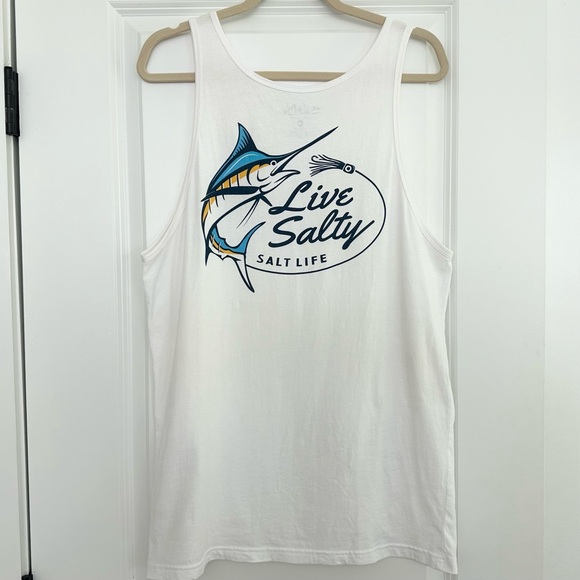 Salt Life | Shirts | Salt Life White Tank Top With Marlin Graphic Live ...